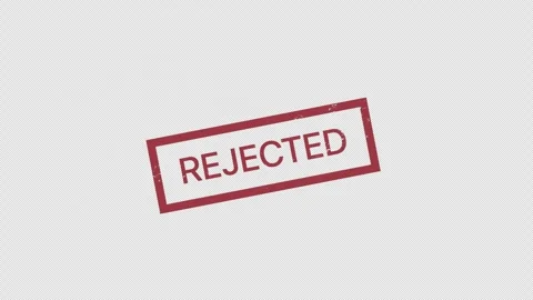 Rejected stamp Seal animation on transpa... | Stock Video | Pond5