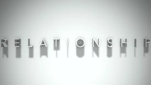Relationship 3D title animation with sha... | Stock Video | Pond5