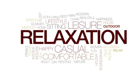 Relaxation animated word cloud, text des... | Stock Video | Pond5