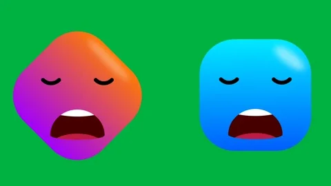 relaxing and free mind expression emoji ... | Stock Video | Pond5
