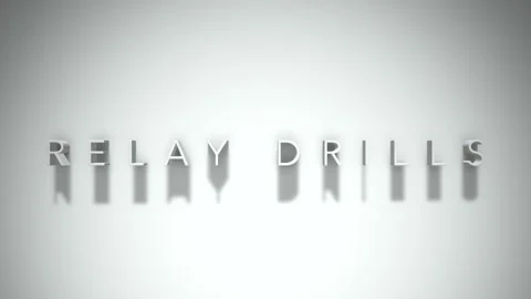 relay drills 3D title animation white te... | Stock Video | Pond5