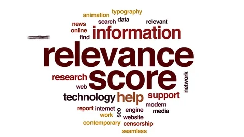 Relevance score animated word cloud. Kin... | Stock Video | Pond5