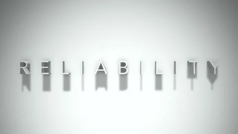 Reliability 3D title animation text with... | Stock Video | Pond5