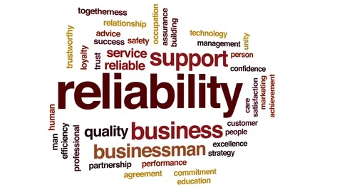 Reliability animated word cloud, text de... | Stock Video | Pond5