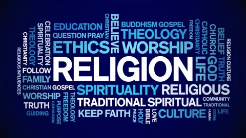 Religion animated tag word cloud,animati... | Stock Video | Pond5