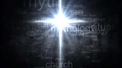 Religion faith cross. Words synonyms for... | Stock Video | Pond5