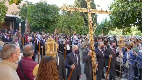 Religious procession around Seville, Sev... | Stock Video | Pond5