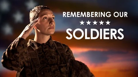 Remember Our Soldiers, Memorial Salute F... | Stock Video | Pond5