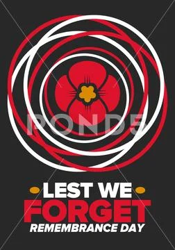 Remembrance Day. Lest we Forget. Remembrance poppy. Poppy day. Vector Illustration #237371388