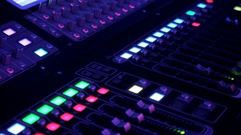 Remote control for adjusting the sound. ... | Stock Video | Pond5