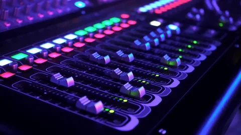 Remote control for adjusting the sound. ... | Stock Video | Pond5