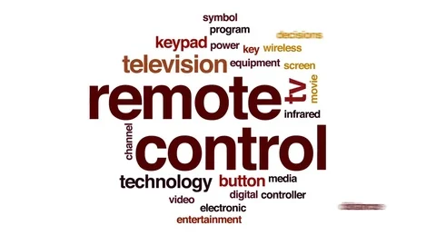 Remote control animated word cloud, text... | Stock Video | Pond5