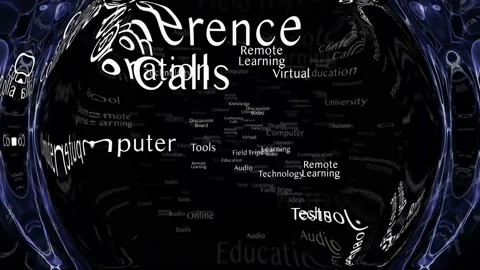 REMOTE LEARNING Keywords Animation, Back... | Stock Video | Pond5