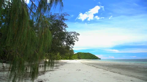 Remote sandy beach in National Park of D... | Stock Video | Pond5