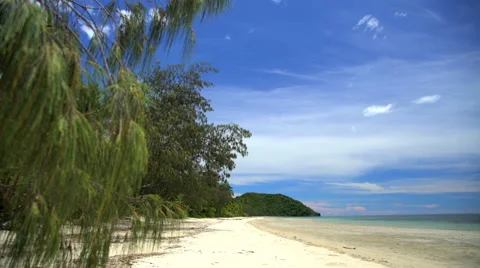 Remote sandy beach in National Park of D... | Stock Video | Pond5