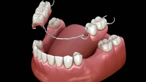 Removable partial denture, mandibular pr... | Stock Video | Pond5