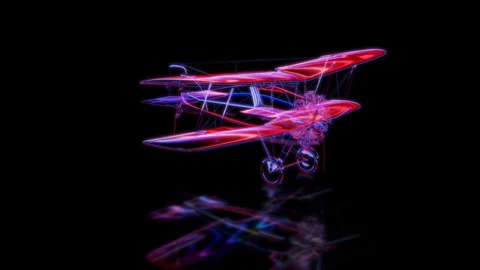 render 3D animation. model airplane on a... | Stock Video | Pond5