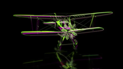 render 3D animation. model airplane on a... | Stock Video | Pond5