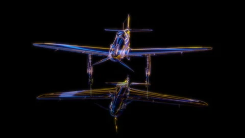 render 3D animation, model airplane in a... | Stock Video | Pond5