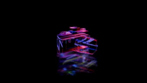 render 3D animation. model camera on a b... | Stock Video | Pond5