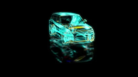 render 3D animation of the model car on ... | Stock Video | Pond5