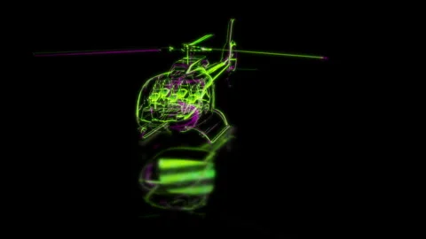 render 3D animation of the model helicop... | Stock Video | Pond5