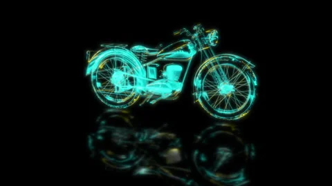 render 3D animation of the model motorcy... | Stock Video | Pond5