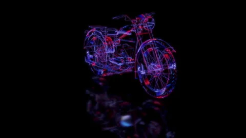 render 3D animation of the model motorcy... | Stock Video | Pond5