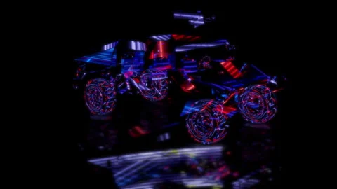 render 3D animation, model SUV on a blac... | Stock Video | Pond5