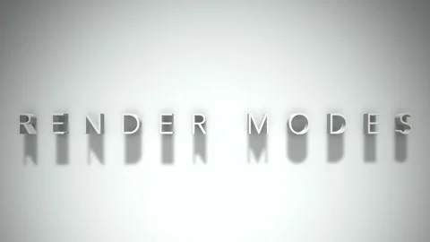 render modes 3D title animation white te... | Stock Video | Pond5