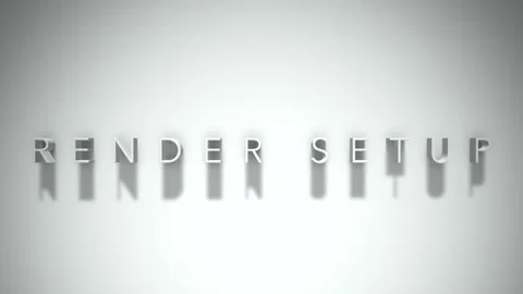 render setup 3D title animation white te... | Stock Video | Pond5
