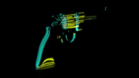 Rendering 3D animation, Revolver 1905 mo... | Stock Video | Pond5