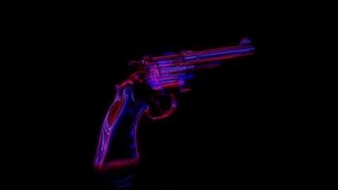 Rendering 3D animation, Revolver 1905 mo... | Stock Video | Pond5