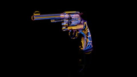Rendering 3D animation, Revolver 1905 mo... | Stock Video | Pond5