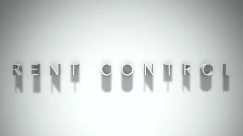 rent control 3D title animation white te... | Stock Video | Pond5