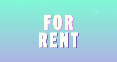 For Rent. Retro Text Animation. | Stock Video | Pond5