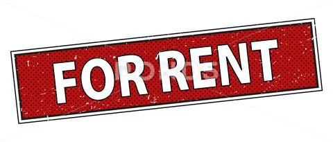 For rent vector sign isolated on white background, room or flat for ...