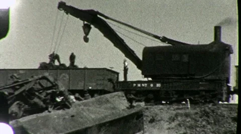 Train Wreck Old Film Stock Video Footage | Royalty Free Train Wreck Old ...