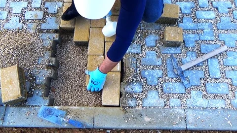 Driveway Paving Stock Footage ~ Royalty Free Stock Videos | Pond5