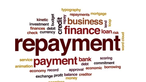 Repayment animated word cloud. Kinetic t... | Stock Video | Pond5