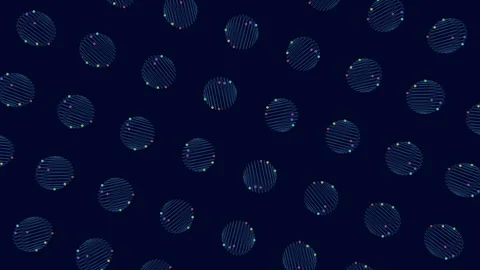Repeat futuristic spheres pattern in row... | Stock Video | Pond5