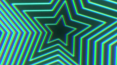 Repeat pulse neon blue stars on black gr... | Stock Video | Pond5