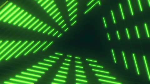 Repeat pulse neon green triangles in ver... | Stock Video | Pond5