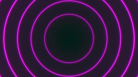Repeat pulse neon purple circles on blac... | Stock Video | Pond5