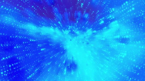 Repeating Particle Blue Cosmic Loop | Stock Video | Pond5