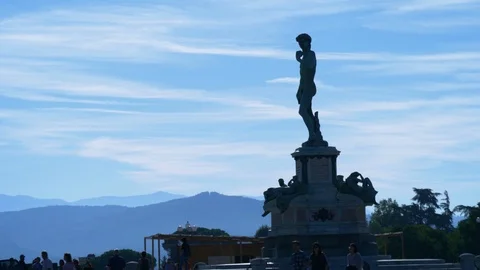 Replica of the Davi's statue, in Michela... | Stock Video | Pond5