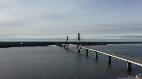 Replot Bridge - Finlands Longest Bridge | Stock Video | Pond5