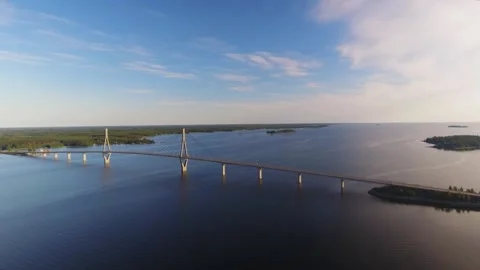 Replot Bridge (Raippaluodon silta), Vaas... | Stock Video | Pond5