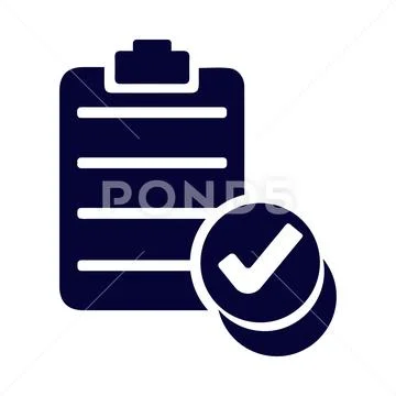 Report, check mark, tick, report checking icon Illustration #277460140