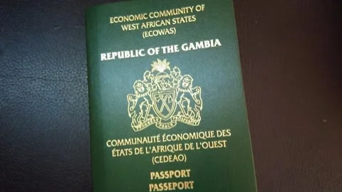 Republic of The Gambia Biometric Passpor... | Stock Video | Pond5